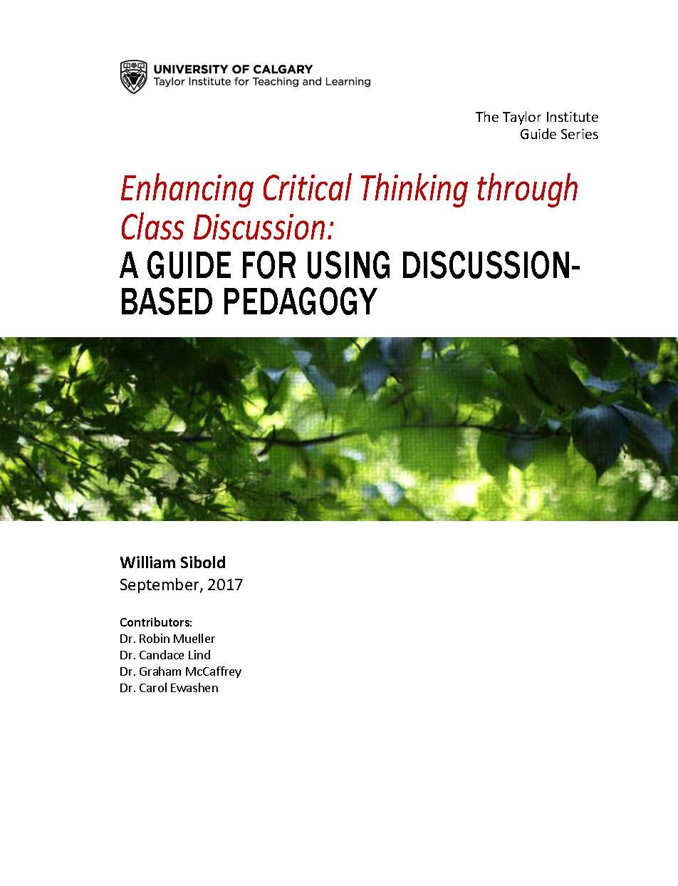 Enhancing Critical Thinking through Class Discussion: A Guide for using ...