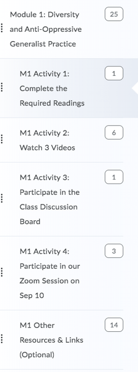 Learning Module: Developing Online Courses - Example Course Structures ...
