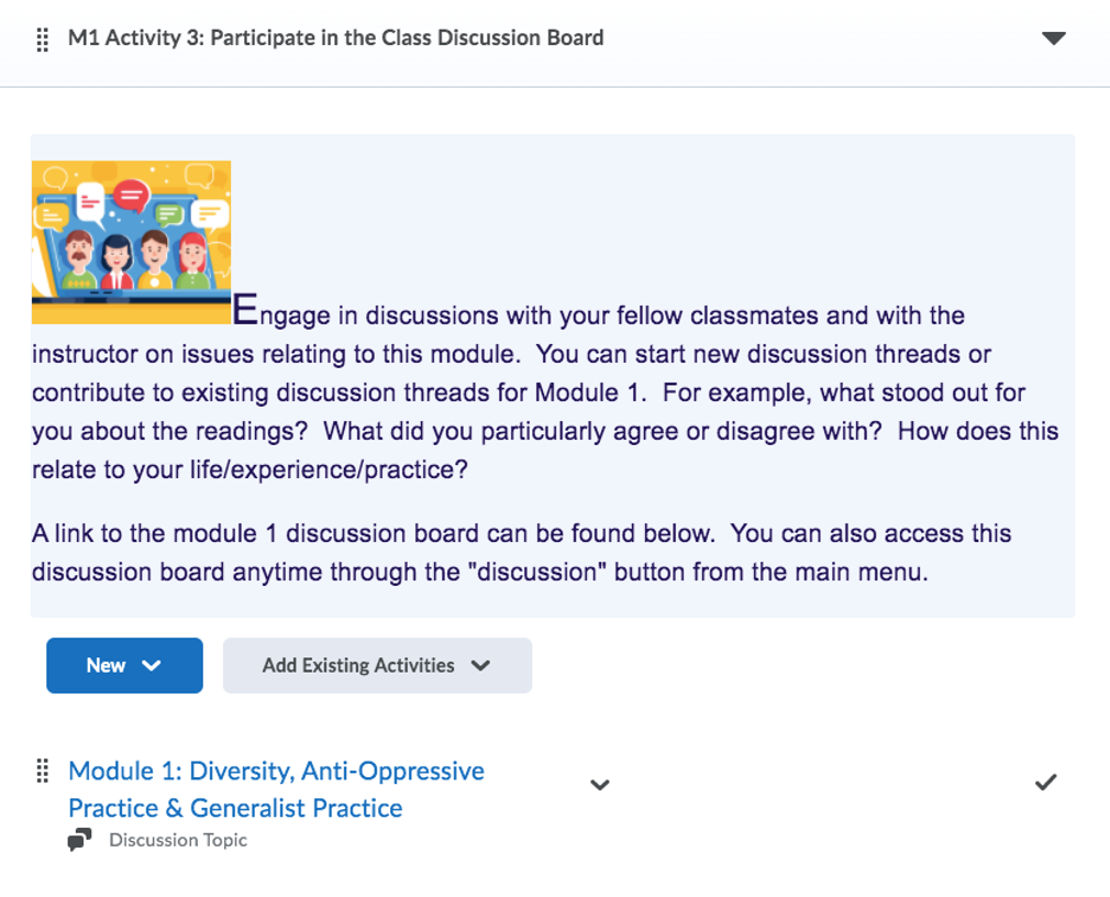 Learning Module: Developing Online Courses - Example Course Structures ...